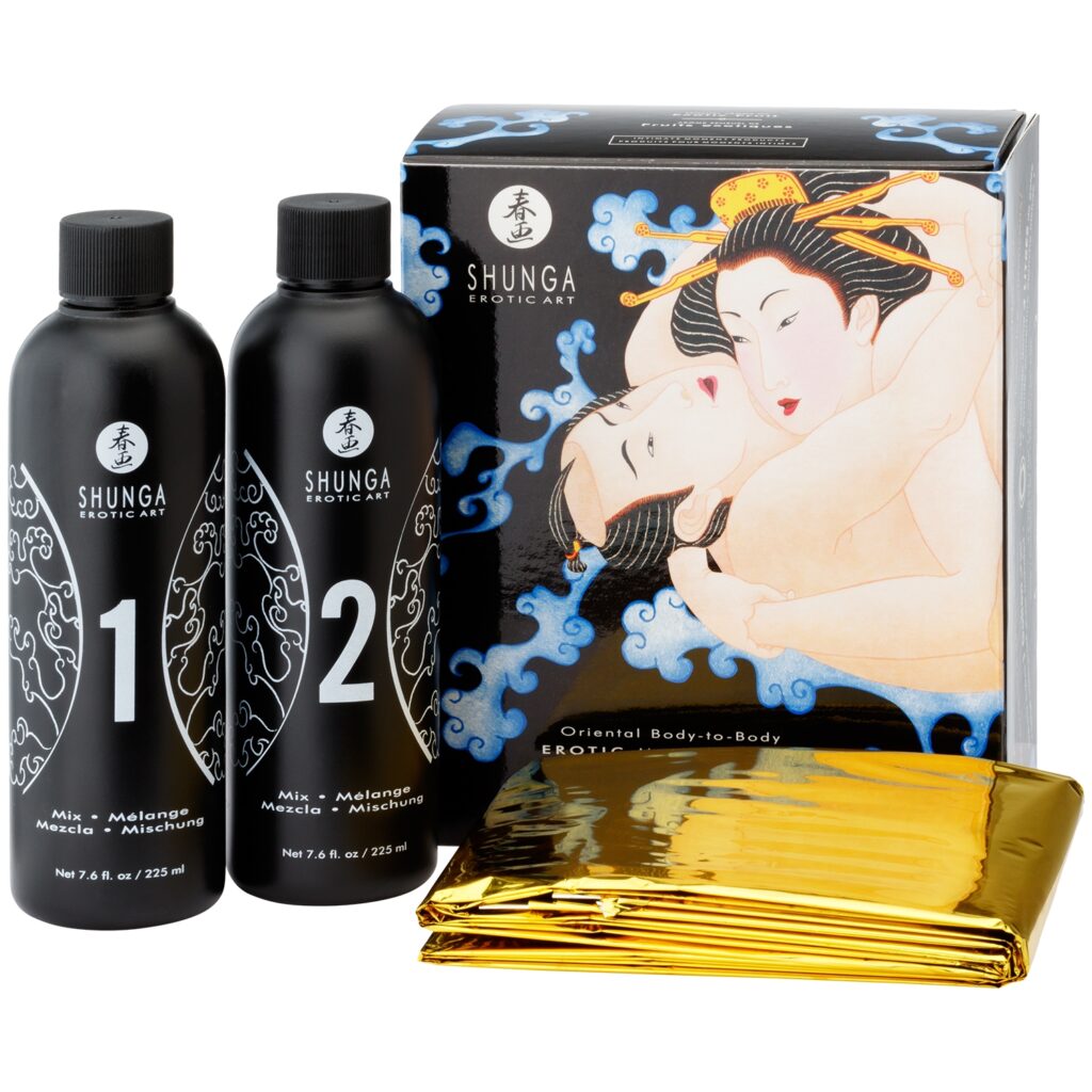 Shunga Body Slide Massage Gel Sæt 2 x 225 ml - Klar [-40%] - Belugi