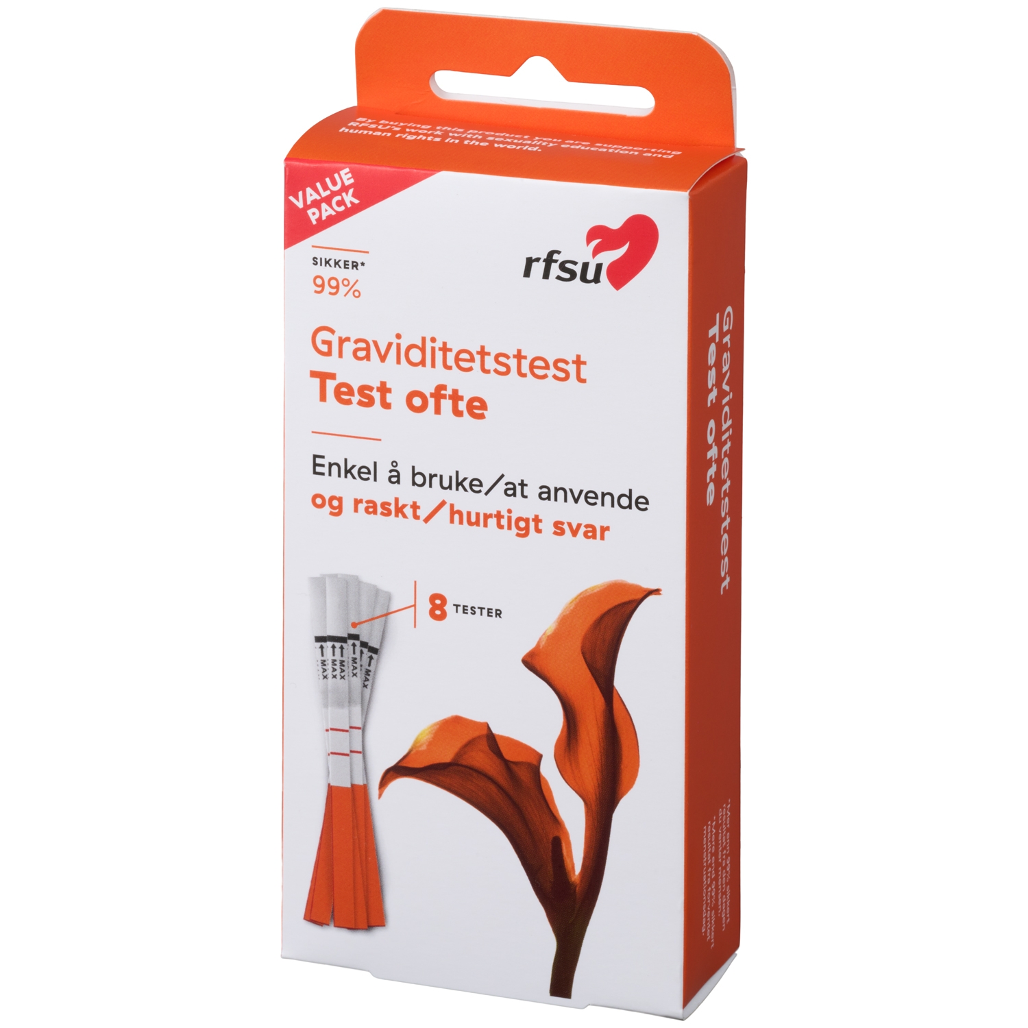 RFSU Graviditetstest til Hjemmebrug 8 stk [-40%] - Belugi